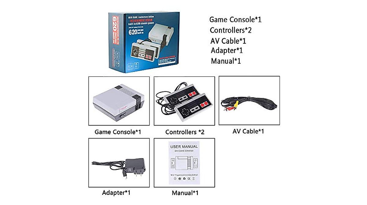 Reiso Retro Game Console with 620 Classic Games | Nostalgic Fun