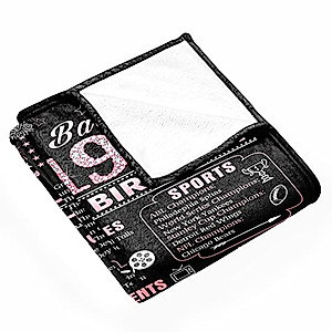 KERAOO 80 Years Ago 80th Birthday Wedding Anniversary Throw Blanket, Perfect 1943 Birthday Gifts Ideas for Wife Husband Mom Dad Friends,Rose Gold Back in 1943 80th Birthday Gifts