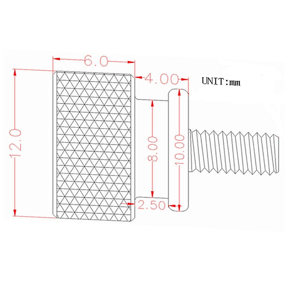 New Lon0167 Computer PC Featured Case Aluminum Alloy reliable efficacy Knurled Thumb Screws Sky Blue M3x12mm 10pcs(id:cd1 a2 9c 566)