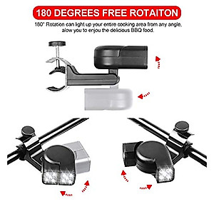 Barbecue Grill Light,Touch Switch With 10 super bright LED lights, which can be rotated at multiple angles,Waterproof & Heat Resistant for Gas/Charcoal/Electric Grill Working/Reading/Camping/BBQ Pit