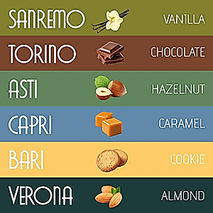 Artuzzi 120ct Flavored Espresso Pods for Nespresso Original Machines | Caramel Chocolate Vanilla Cookie Almond Hazelnut I Italian Coffee Capsules Aluminum & Recyclable