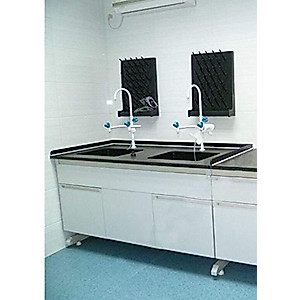 Heytaful Lab Drying Racks Pegboard Bench-top Wall-Mount Laboratory Glassware Cleaning Polyethylene Equipment (52 Black)