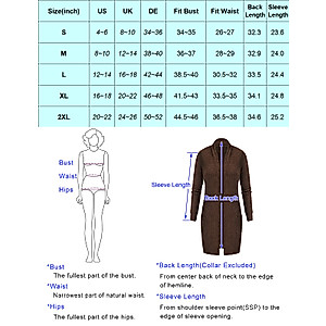 GRACE KARIN Long Cardigan Sweater for Women Fuzzy Chunky Knit Pink Sweater Soft Fleece Popcorn Cardigan Light Pink L