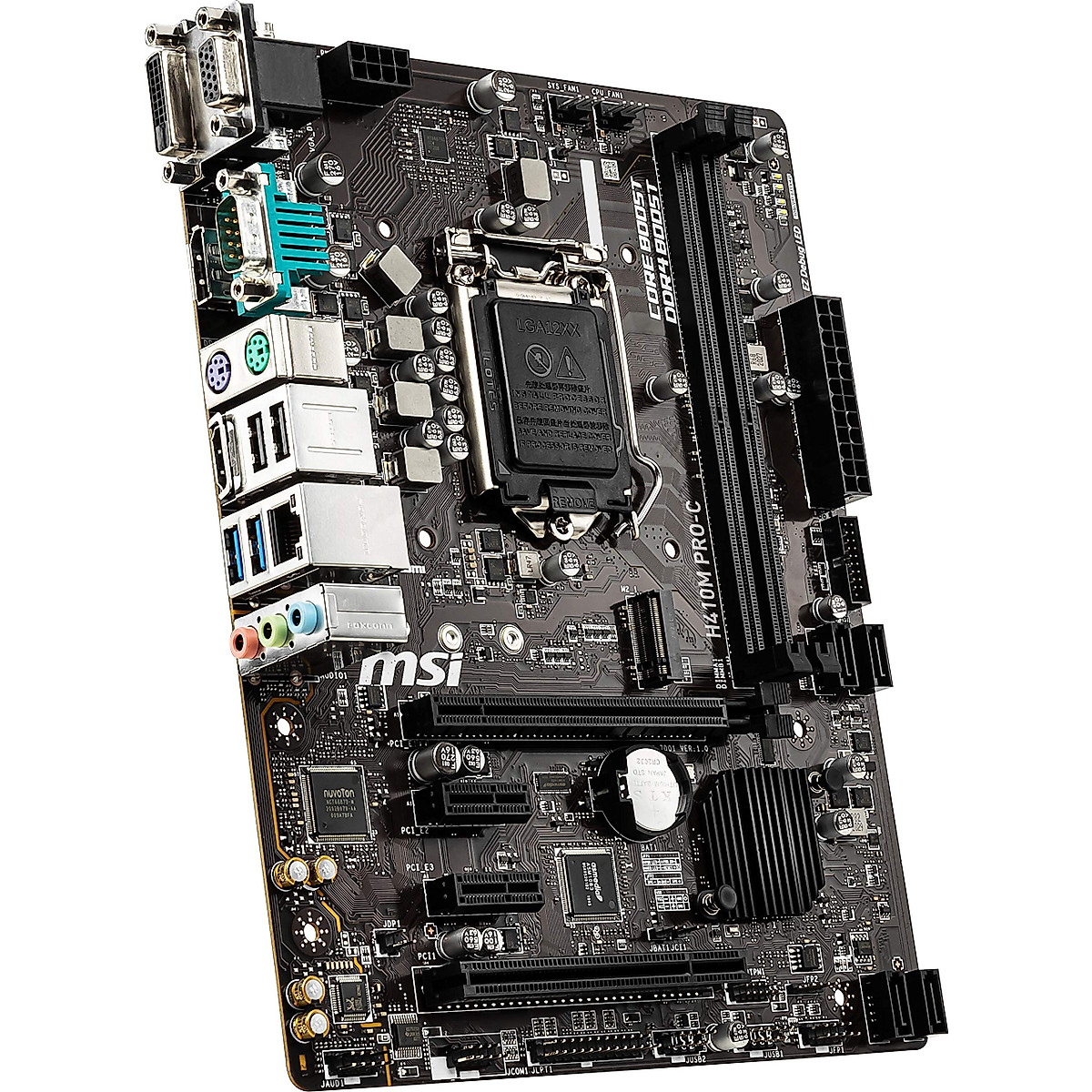 MSI H410M PRO-C ProSeries Motherboard (mATX, 10th Gen Intel Core, LGA 1200 Socket, DDR4, M.2 Slot, USB 3.2 Gen 2, 2.5G LAN, D-Sub/DVI/HDMI/DP)