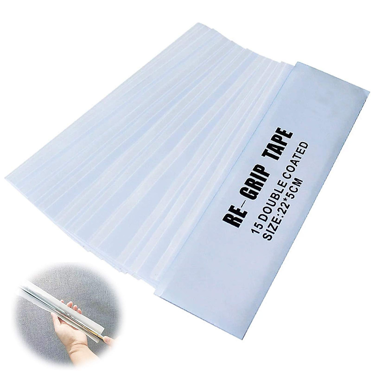 Amy Sport Golf Club Regripping Kit Tape Strips Hook Blade Rubber Vise Clamp, Quality Double Sided Adhesive Knife Remover Tool for Irons Putters (15 Pcs Golf Club Regrip Tape)