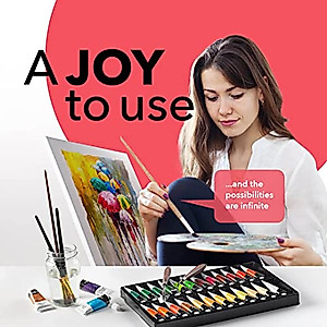 Castle Art Supplies 48 x 22ml Acrylic Paint Set | All-inclusive Set for Beginners, Adult Artists | Premium Quality Intense Colours | Smooth to Use on Range of Surfaces | In Impressive Presentation Box