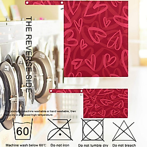 visesunny 2Pcs Wet Bag with Zippered Pockets Red Heart Diaper Bag Washable Reusable Roomy for Travel,Beach,Pool,Daycare,Stroller,Diapers,Dirty Gym Clothes, Wet Swimsuits, Toiletries