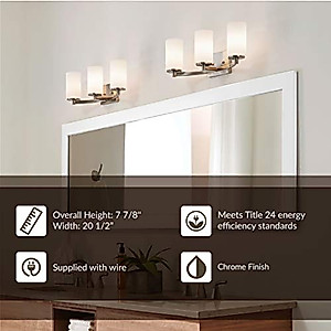 Sea Gull Lighting 4439103-05 Hettinger Three Light Wall/Bath Vanity Style Lights, Chrome Finish