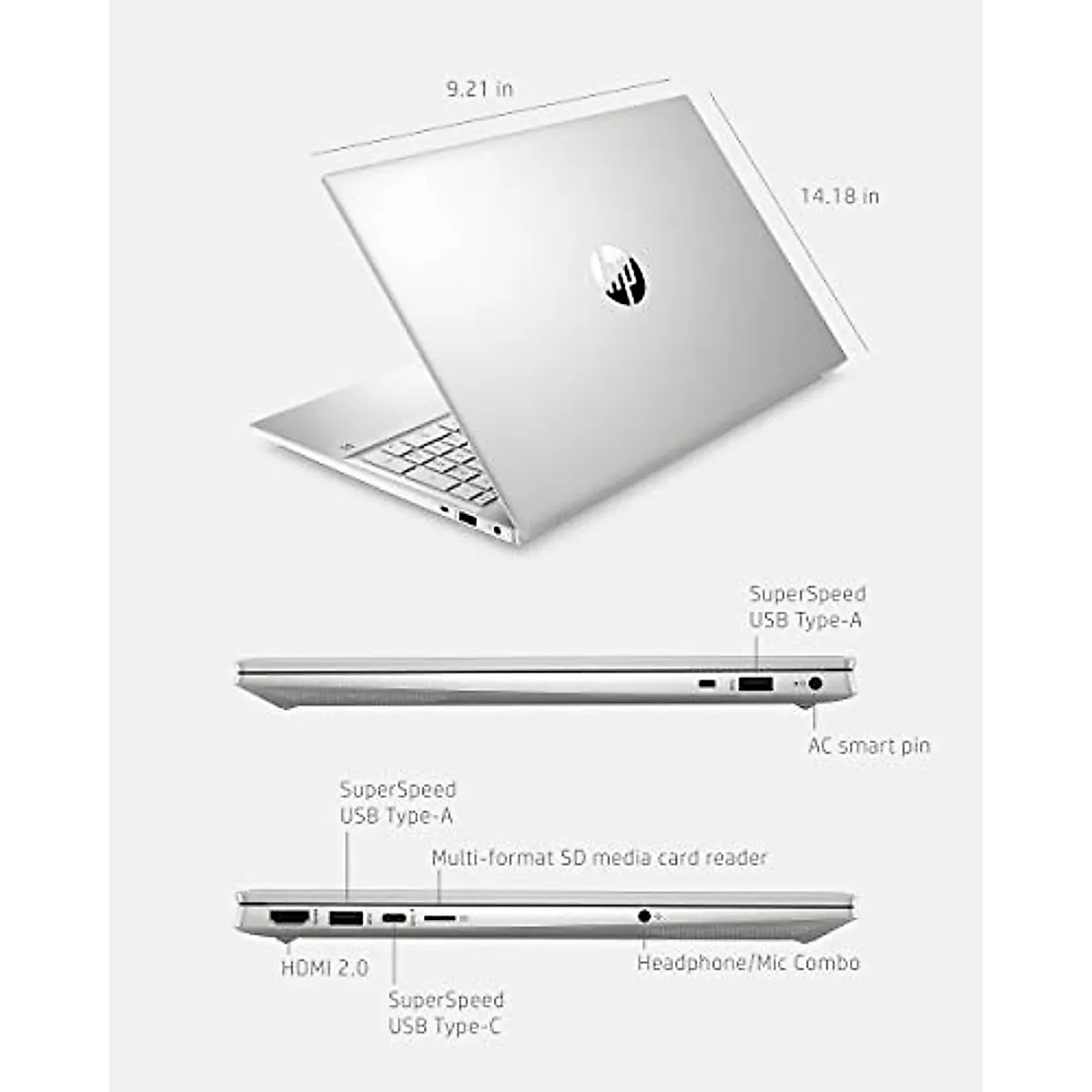 HP Pavilion 15 Laptop, AMD Ryzen 5 4500U Processor, 8 GB RAM, 512 GB SSD Storage, 15.6-inch HD Touchscreen, Windows 10 Home, Micro-Edge Display, Backlit Keyboard (15-eh0010nr, 2020)