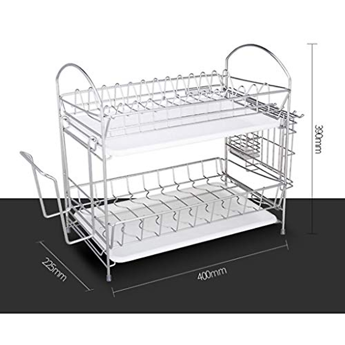 SDGH Stainless Steel Dish Rack - Double-Layer Multi-Function Dish Rack Drain Rack