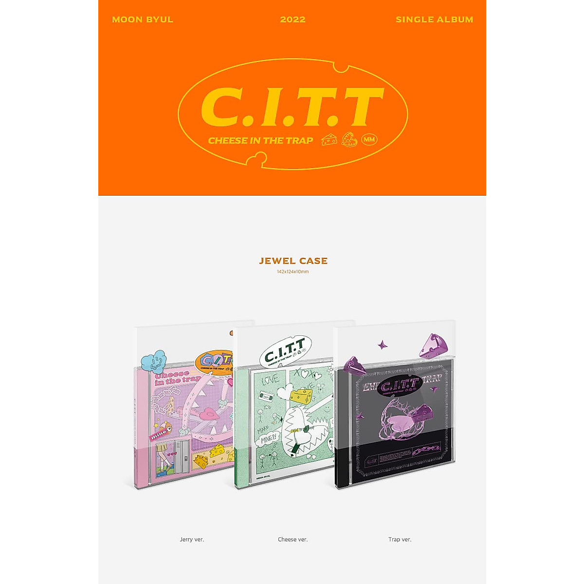 RBW Entertainment MAMAMOO MOONBYUL - C.I.T.T(Cheese in the Trap) 2nd Single Album K-pop Sealed (Trap ver.), 142 x 124 x 10 mm