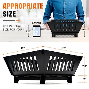 Fire Pits for Outside 17 Inch Collapsible Portable Plug Fire Pit for Camping Travel Picnic Bonfire Backyard Patio Garden Bon Fire Foldable Firepits for Outdoor Wood Burning with Storage Bag