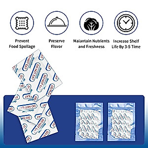 oxygen absorbers for food storage 500cc 120 PCS (10x PCS of 12) o2 absorbers food grade oxygen absorbers for Mylar Bags, Canning, Flour, Wheat,Freeze Dried Foods and Preserved Foods Long Term Storage