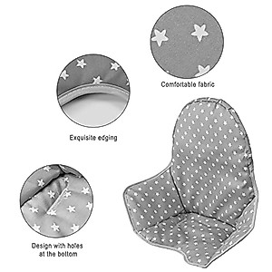 Twoworld High Chair Cushion for IKEA Antilop Highchair, Baby High Chair Seat Cover Liner Mat Pad Cushion for IKEA Antilop High Chair (Fashion Gray)