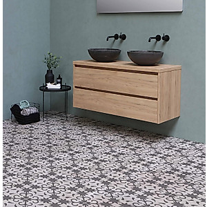 NEGLEX 16 Pack Tile Stencil Set (8X8 Inch), Mexican Stencil Pattern, Use As Floor Stencils Or Wall Stencils, Reusable Stencils for Painting Floor Furniture Canvas, DIY Mexican Talavera Home Décor