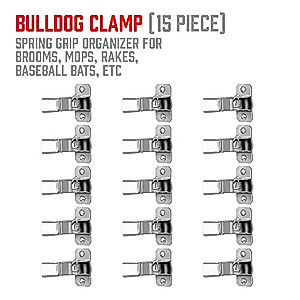 19-Piece Garden Tool Holder Set - Wall Mount Shovel Holder, Broom Holder, Rake Holder, Garage Hook & Tool Holder Set, Garage Organizer, Wall Organizer, Utility Storage, Utility Hanger Clips & U-Hooks