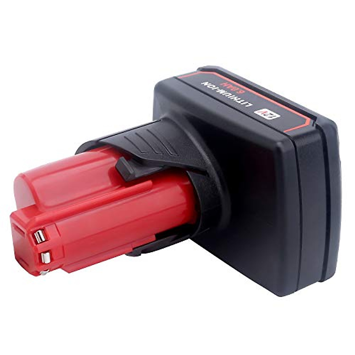 ELEFLY 2 Pack M12 6.0Ah Replacement for Milwaukee M12 12V Lithium Battery 48-11-2460 48-11-2411 48-11-2401 48-11-2402 48-11-2440, Compatible with Milwaukee 12-Volt M12 Cordless Tools