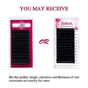 Eyelash Extensions C Curl Individual Lashes Not Easy Fans 0.07mm 20-25mm Mixed Tray Faux Mink Eyelash Extension Supplies Classic Lash Extensions Professional Salon Use by FADVAN (0.07mm-C, 20-25mm)