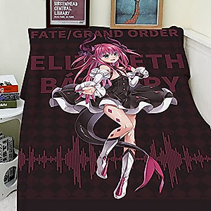 Mxdfafa Household Soft Cartoon Anime Fate FGO Game Elizabeth Bathory Printed Plush Flannel Fleece Throw Blanket