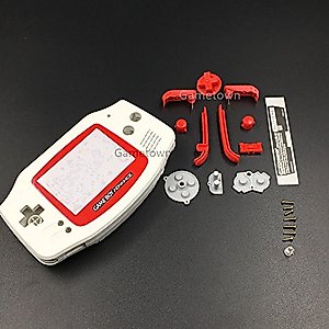 New Customized Version Full Housing Shell Case Cover Pack for Nintendo Gameboy Advance GBA Repair Part White&Red.