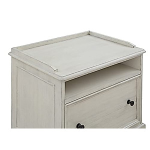OSP Home Furnishings Country Meadows Lateral File Cabinet with Top Shelf, Antique White