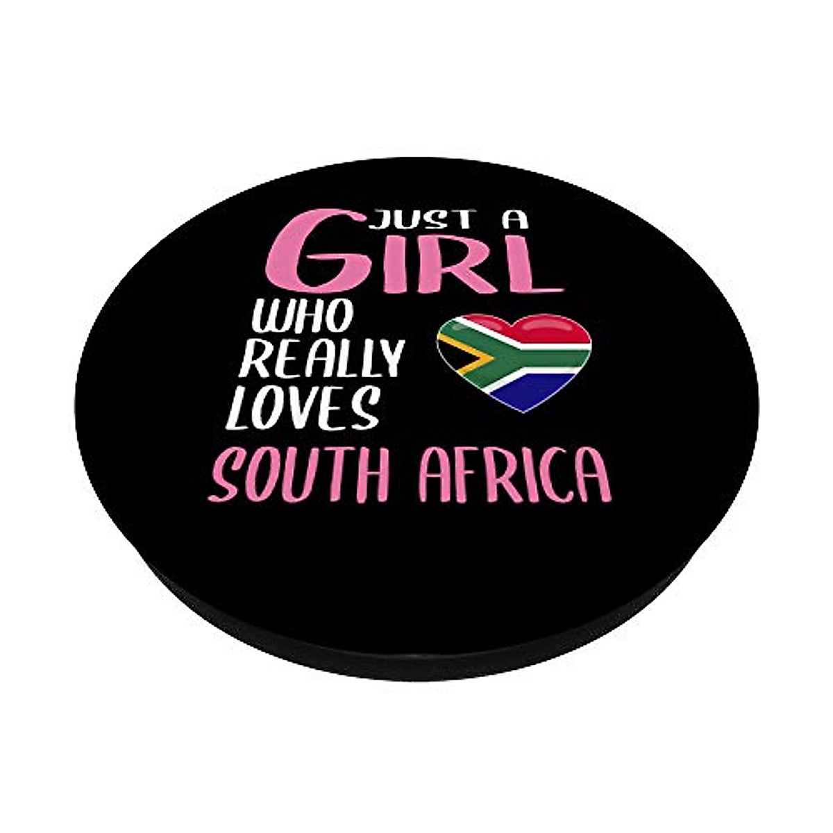 Womens Travel Gift Just A Girl Who Really Loves South Africa PopSockets PopGrip: Swappable Grip for Phones & Tablets