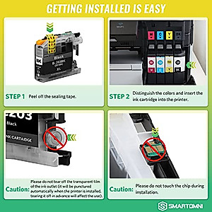 S SMARTOMNI Compatible LC203 LC201 Ink Cartridge Replacement for Brother LC203 XL LC201 XL for MFC-J460DW J480DW J485DW J680DW J880DW J885DW J4320DW J4420DW J4620DW J5620DW J5520DW J5720DW (12 Pack)