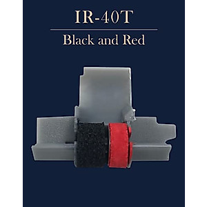 IR-40T Ink Roller, Black and Red Compatible with Canon P23-DH V Calculator, Casio HR-100TM, HR-150TM (12 Pack)