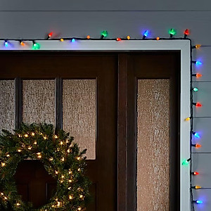 150 LED C-5 Lights Stay Bright Traditional Multicolor Lights Green Wire on Reel