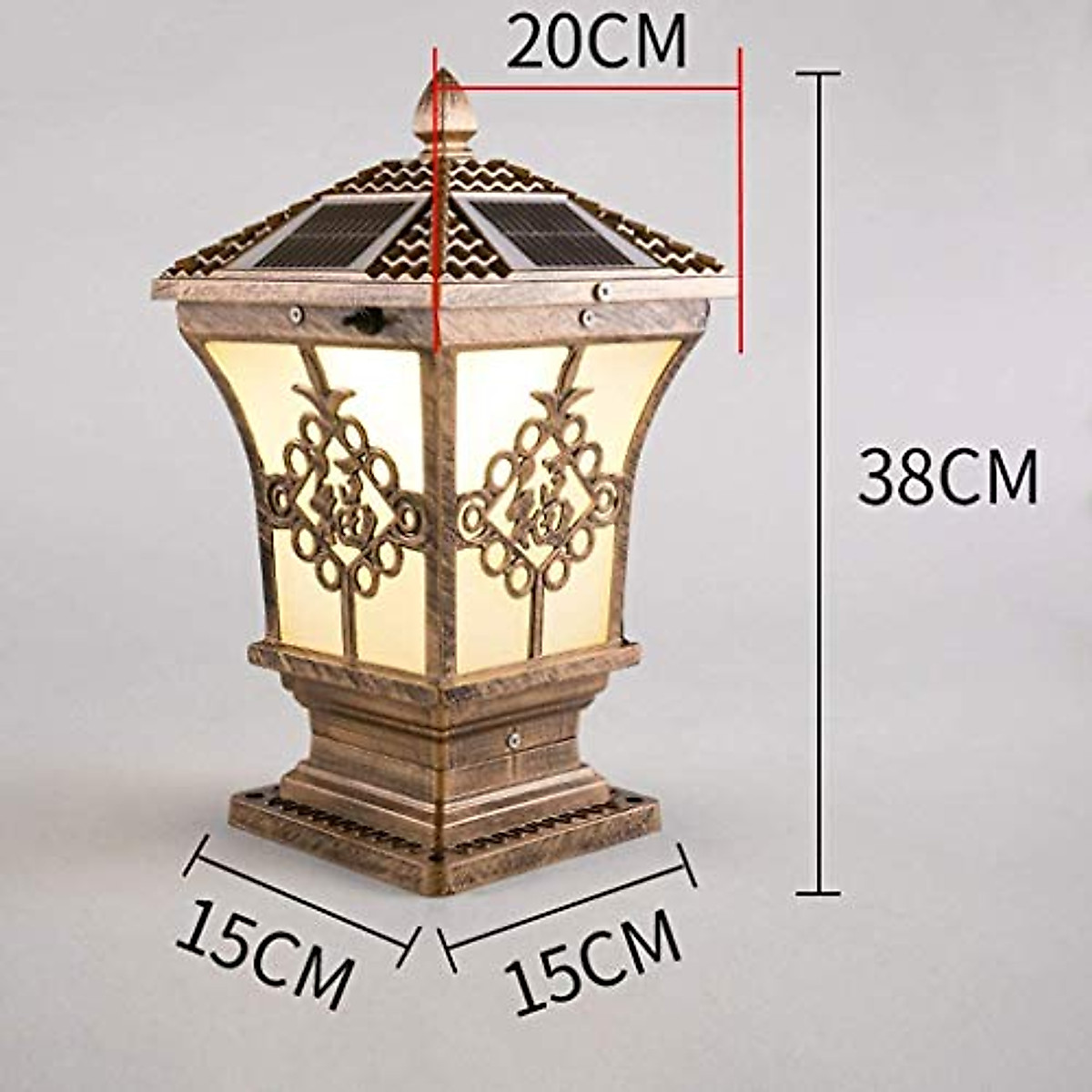 SPNEC Outdoor Lighting Solar Column Headlights Outdoor Doorpost Lights Waterproof Garden Lights Villa Wall Lights, Home Garden Viewing Lights Lawn Lights