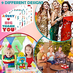 Jetec 9 Sets Big Thank You Cards with Envelope 14 x 22 Inch Large Giant Appreciation Card Oversize Greeting Card Jumbo Message Cards for Thanksgiving Christmas Teacher Nurse Week Wedding Gift