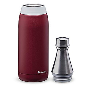 Aladdin Fresco Thermavac Stainless Steel Water Bottle, 0.6L, Burgundy Red