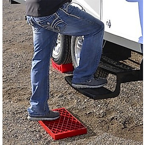 ANDERSEN HITCHES | RV Accessories | 6-Pack Trailer Jack Blocks w/ Free Clean Step | Leveling Block Chocks | 3608