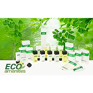 ECO AMENITIES Travel Size Conditioner - 200 PACK, 30mL, 1 oz Hotel Conditioner Bulk Supplies for Guests - Green Tea Scent Eco Conditioner, Mini Conditioner with Flip Cap, Clear Container