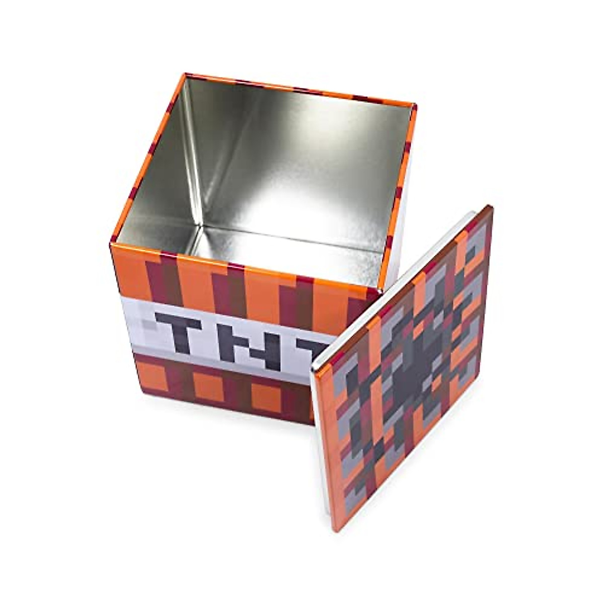 MINECRAFT TNT 4-Inch Tin Storage Box Cube Organizer with Lid | Basket Container, Cubby Cube Closet Organizer, Home Decor Playroom Accessories | Video Game Toys, Gifts And Collectibles