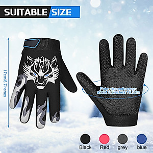 8 Pcs Kids Cycling Gloves Boys and Girls Youth Full Finger Bike Gloves Children Mountain Bicycle Gloves Bulk Warm Sport Gloves Nonslip Toddler Fishing Gloves for Outdoor Sport Climbing Football
