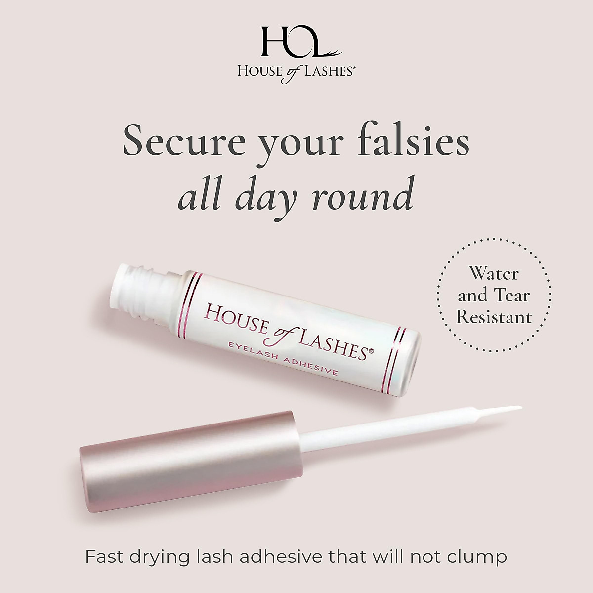 House of Lashes Eyelash Glue - Latex-Free Eyelash Glue for Sensitive Eyes - Effective for All Day Wear Clear Lash Glue for Strip Lashes, 2 Count