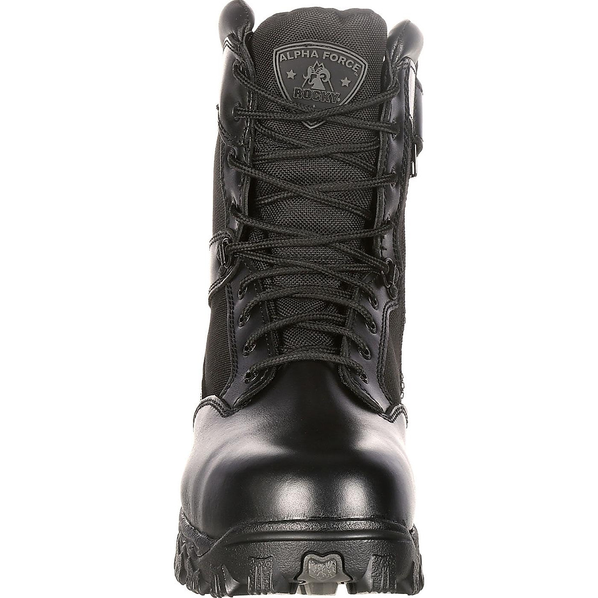 ROCKY Alpha Force Zipper Waterproof Public Service Boot, Black, Size 15(WI)