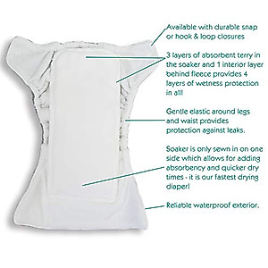 Thirsties Newborn All in One Reusable Cloth Diaper, Snap Closure, Stargazer (5-14 lbs)