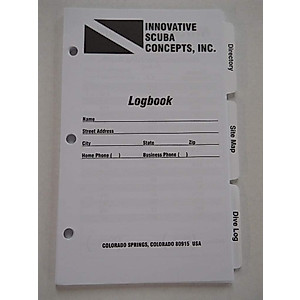 New Scuba Diving 3 Ring Zippered Log Book Binder with FREE Generic Log Insert ($12.95 Value) - Sea Turtle (Amphibious Outfitters)