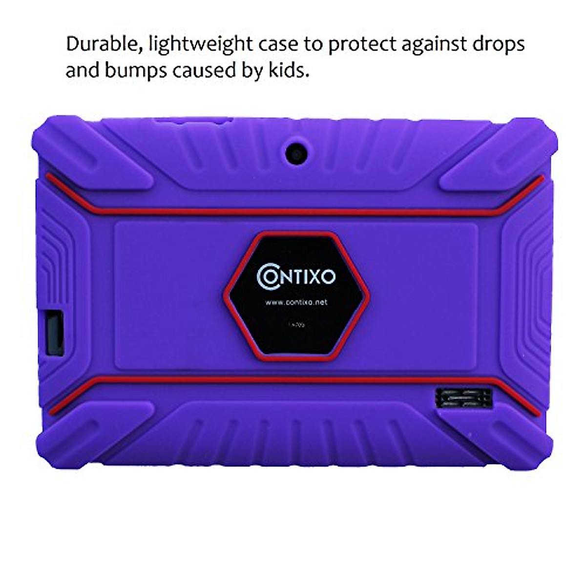 Contixo Kids Tablet K2 | 7" Display Android 6.0 Bluetooth WiFi Camera Parental Control for Children Infant Toddlers Includes Tablet Case (Purple)