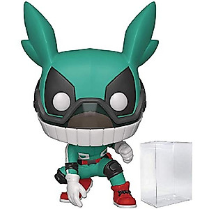 Funko POP My Hero Academia - Deku with Helmet (Izuku Midoriya) Pop! Vinyl Figure (Bundled with Compatible Pop Box Protector Case), Multicolor, 3.75 inches
