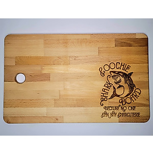 Shark Coochie Board Personalized Beech Engraved Cutting Board