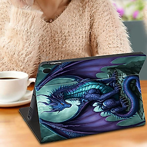 Rossy Case for Samsung Galaxy Tab A8 Case 10.5 inch 2022 Slim Lightweight PU Leather Adjustable Smart Stand Cover with Auto Wake/Sleep for Samsung Tab A8 2022 (SM-X200/X205/X207),Dragon