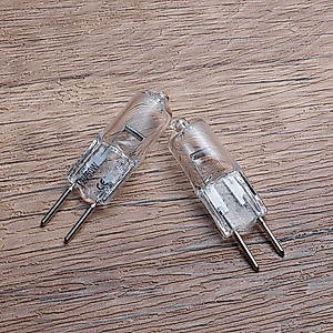 haraqi 12 Pack GY6.35 Halogen Bulbs Bi-Pin 12 Volt 50 Watt, Replacement T4 Tubular JCD Type Bulbs for Ceiling Lights,Table Light,Cabinet Lights