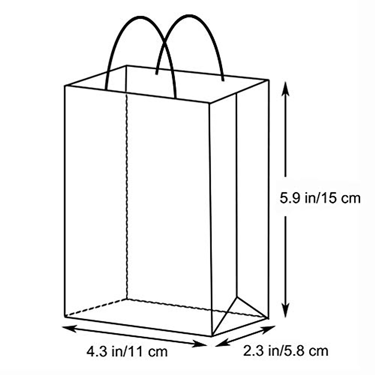 AZOWA Gift Bags Small Kraft Paper Bags with Handles (4 x 2.4 x 6 in, Hunter Green Color, 50 Pcs)