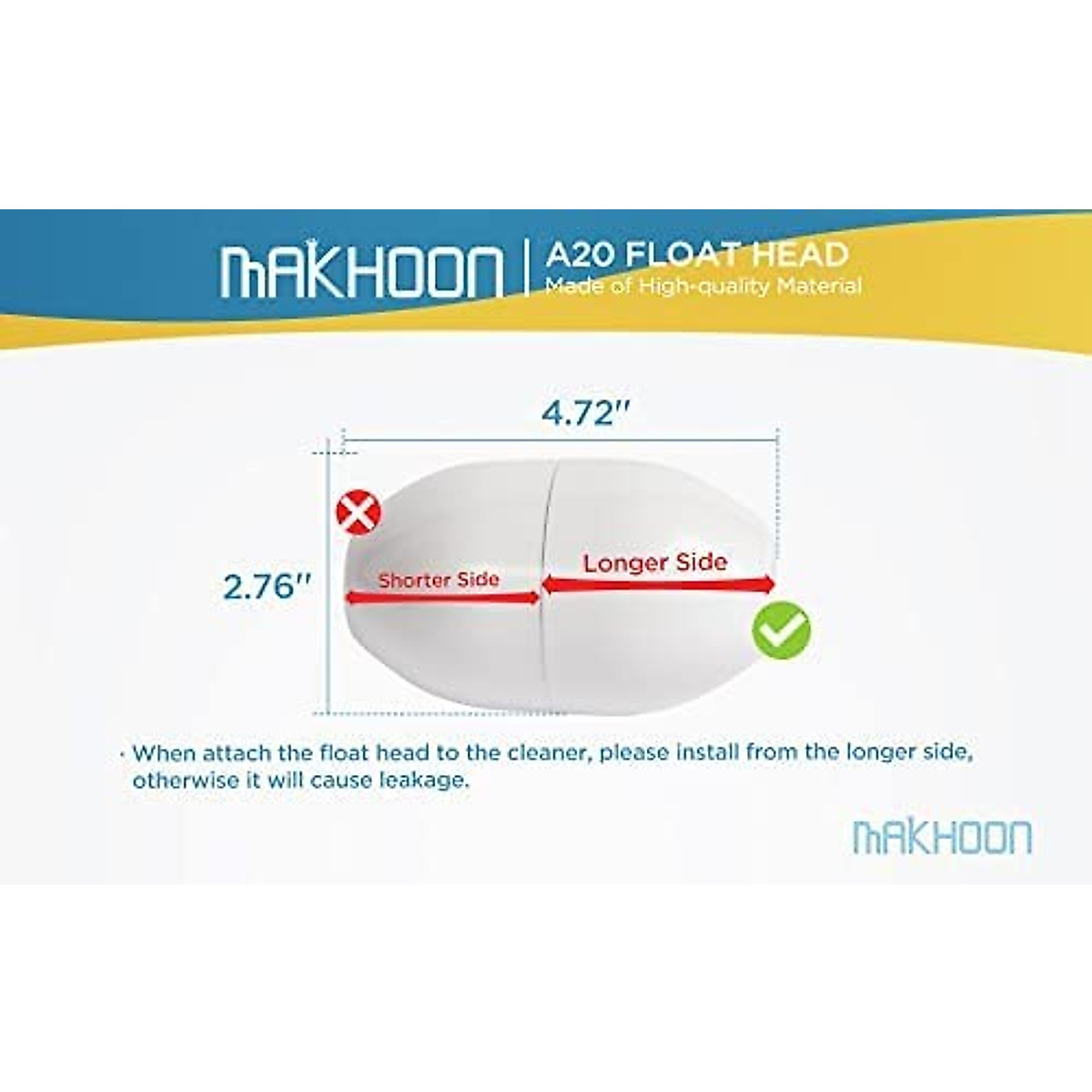 MAKHOON Pool Cleaner Part K30, A20 Feed Pipe Assembly w/Elbow, Head Float Replacement kit for 280 Pool Cleaner