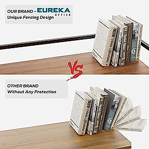 41 Inch Small Walnut & Black Folding Computer Desk, Sturdy Heavy Duty Foldable Table for Small Spaces Home Office Bedroom Outdoor Work Study Writing Collapsible Portable with Metal Legs, EPA Certified