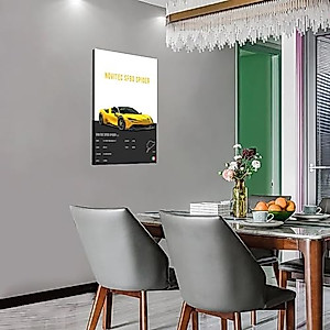 Car Poster Ferrari F40 Supercar Posters Racing Car Canvas Wall Art For Boy's Bedroom SuperCar Wall Decor Frame-style 20x30inch(50x75cm)