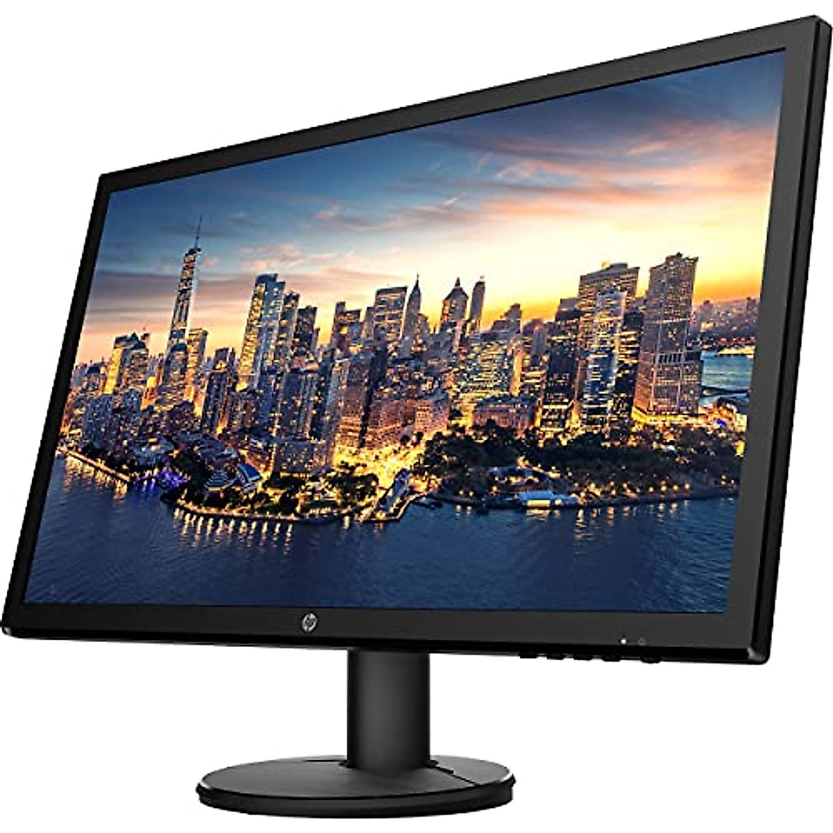 HP V24 FHD 1920x1080 Monitor Bundle with HDMI, FreeSync, Low Blue Light, and Mini Bluetooth Speaker for Professional Sound, Built-in Microphone and Remote Shutter for Photos